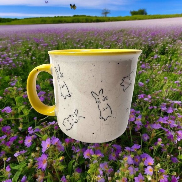 Meritage | Dining | Meritage Coffee Mug Cup Yellow Speckled Easter ...